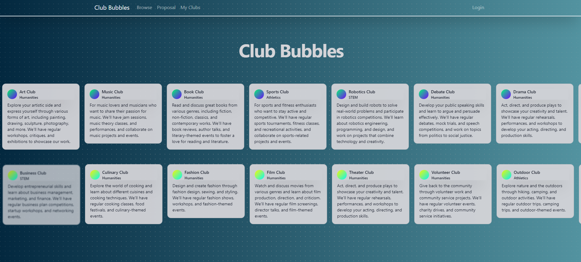 Club Bubbles | Devpost