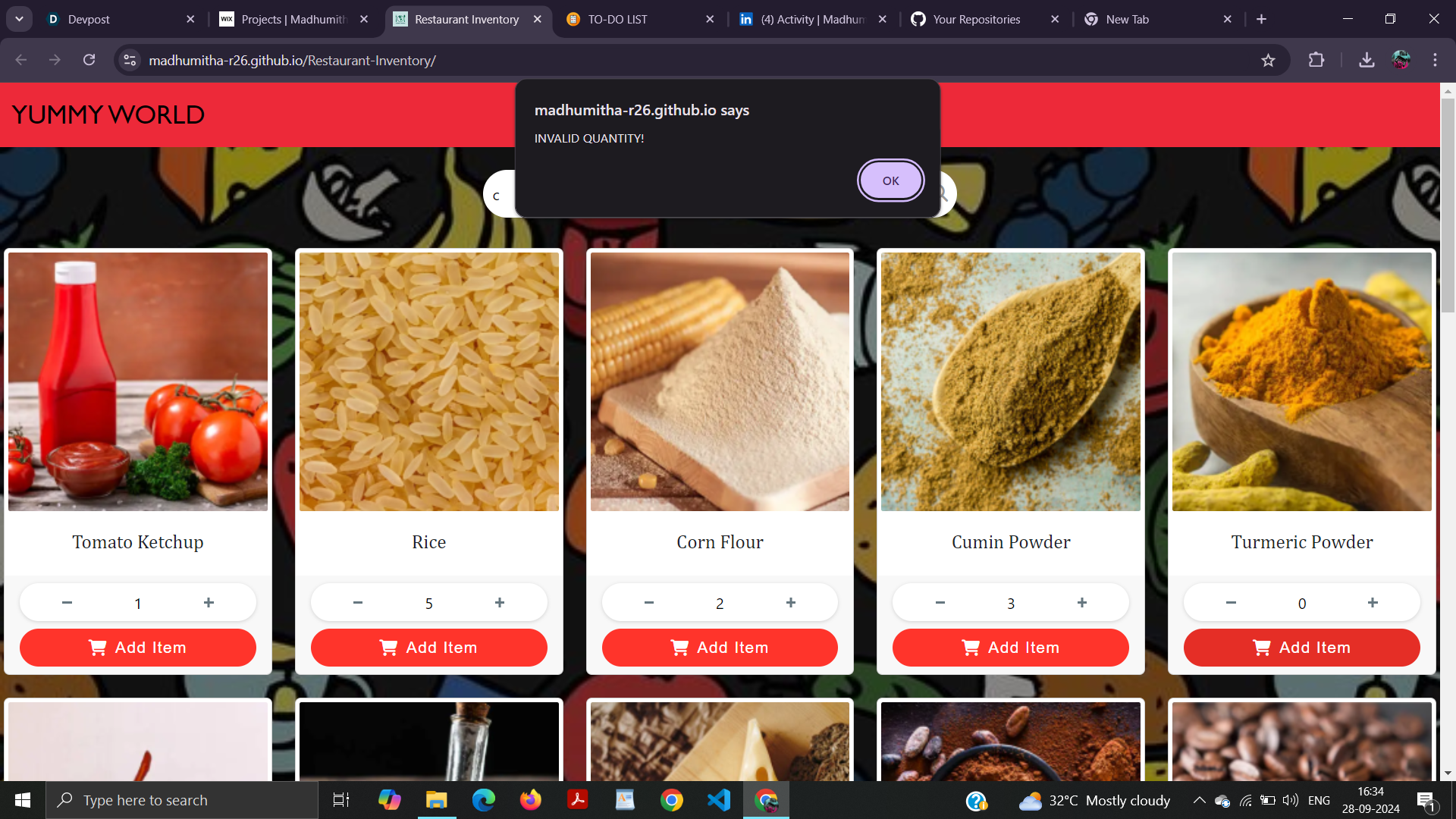 Restaurant Inventory | Devpost