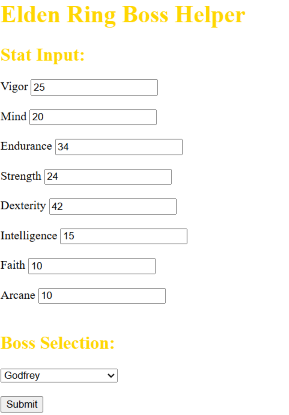 Elden Ring Boss Helper | Devpost