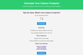 Ecological Footprint Calculator & Game | Devpost