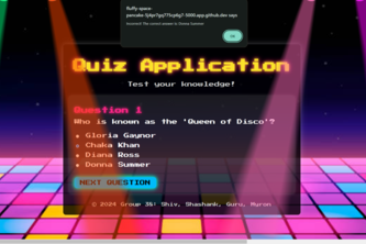DISCO THEMED QUIZ APP | Devpost