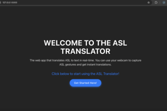 Real Time American Sign Language (ASL) Translator | Devpost