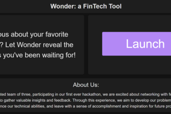Wonder: FinTech Solutions | Devpost
