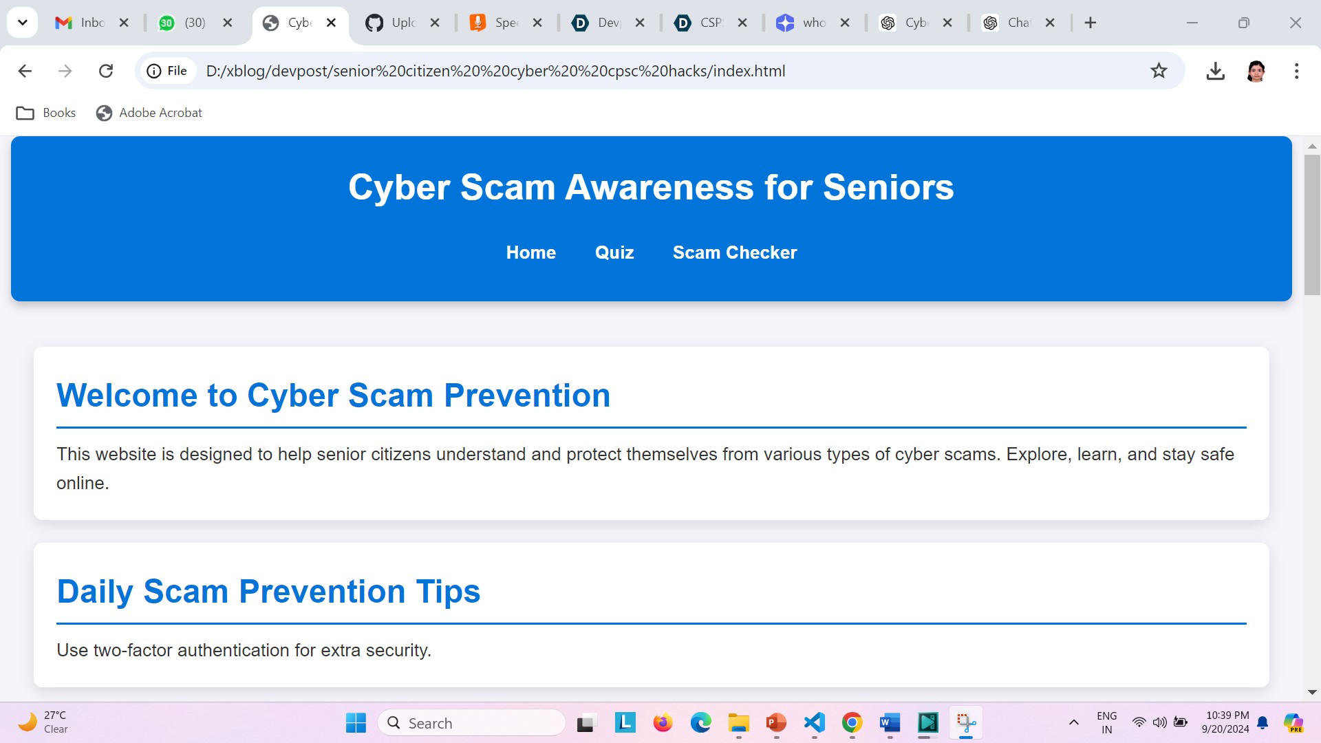 Cyber Scam Awareness for Seniors | Devpost