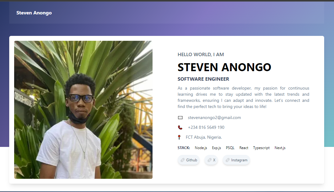 Portfolio website | Devpost