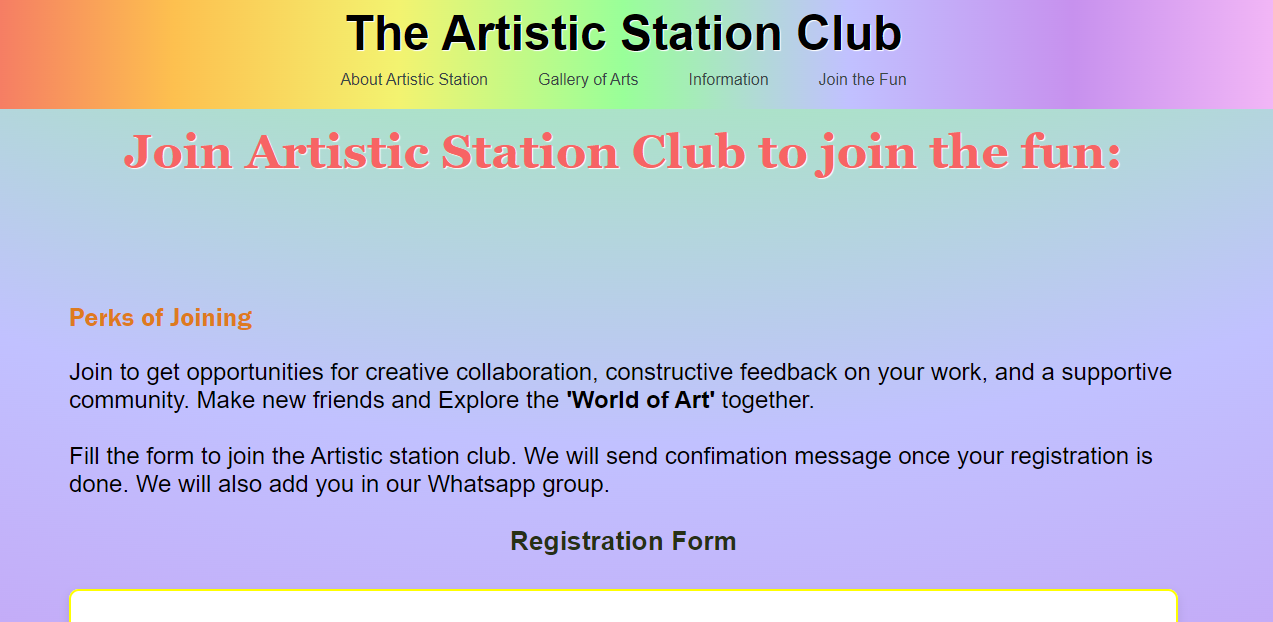 The Artistic Station Club | Devpost