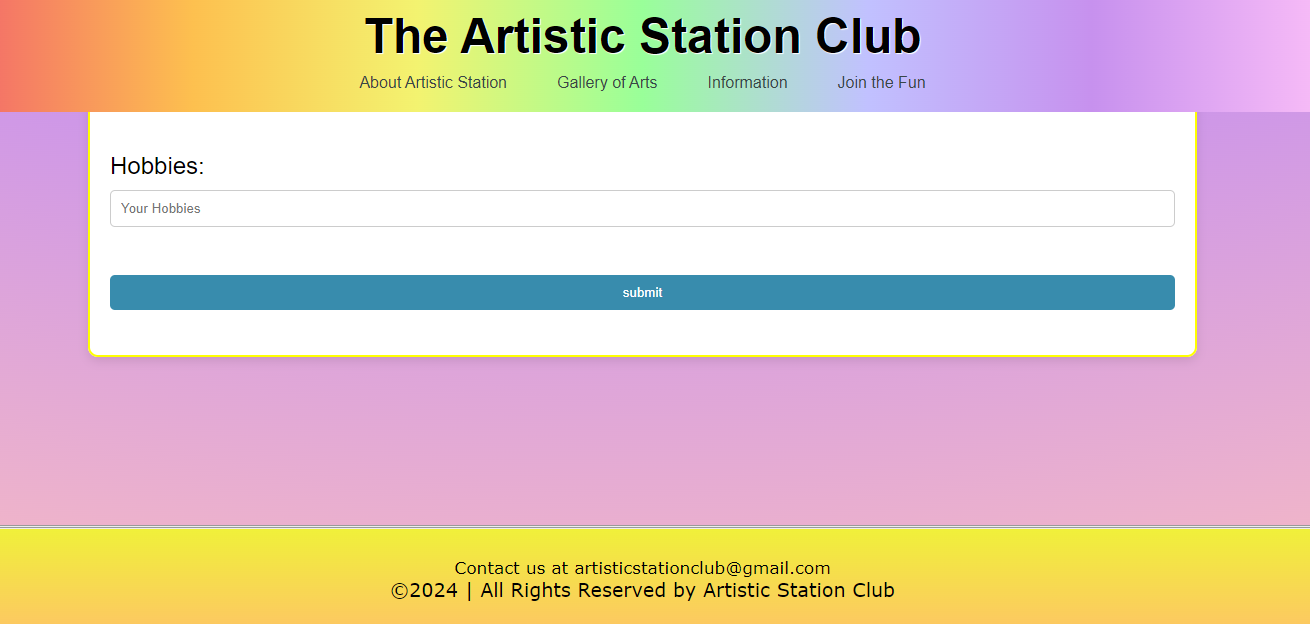 The Artistic Station Club | Devpost