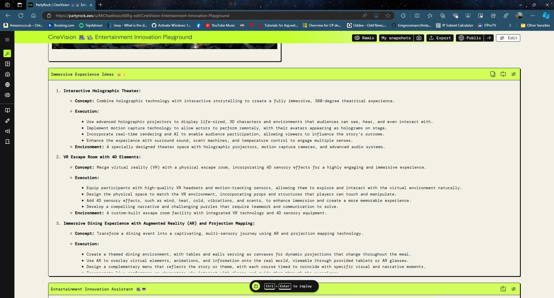 CineVision Entertainment Innovation Playground | Devpost