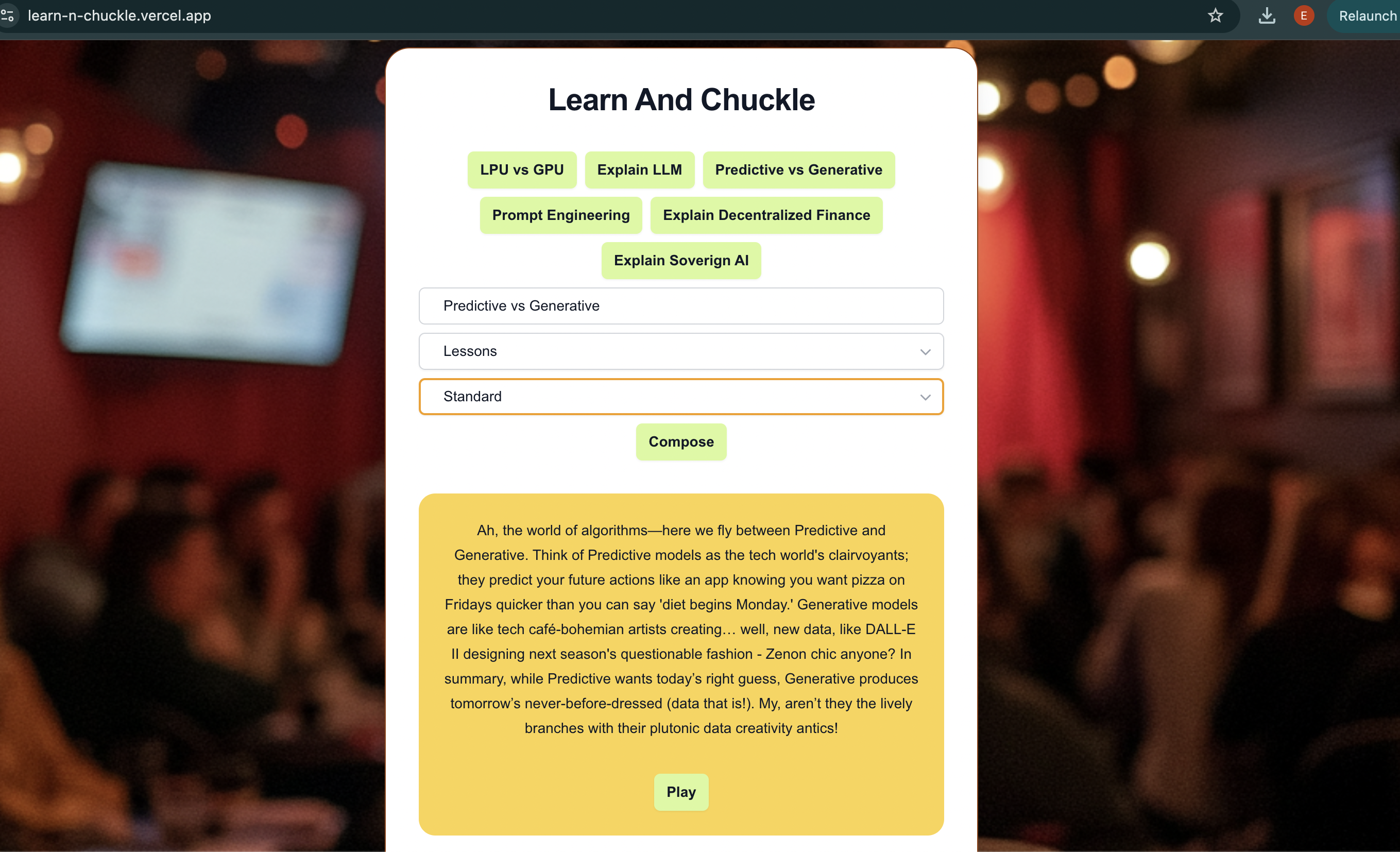 Learn & Chuckle | Devpost