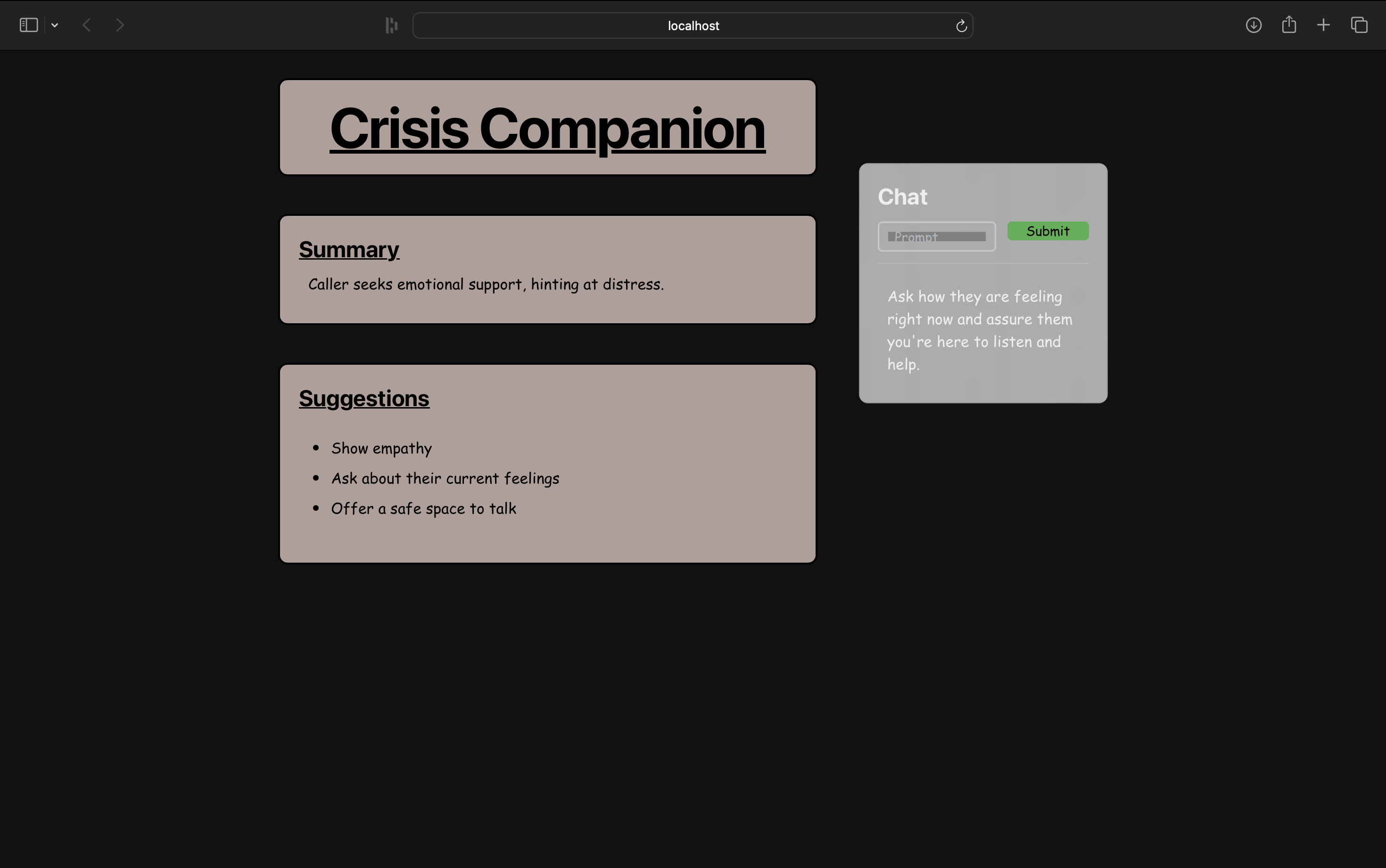 Crisis Companion | Devpost