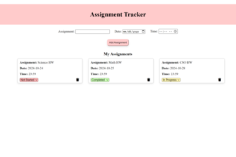 Assignment Tracker | Devpost