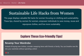 Sustainable women's self care | Devpost