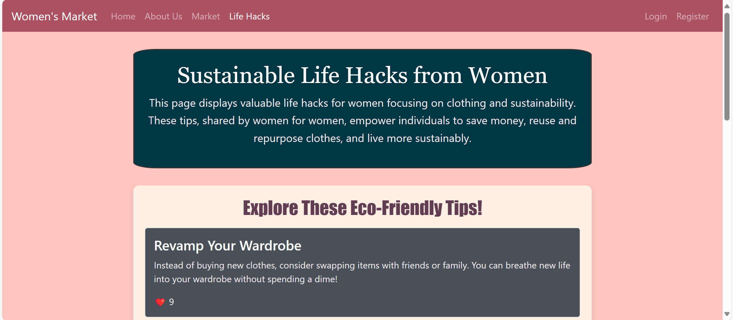 Sustainable women's self care | Devpost