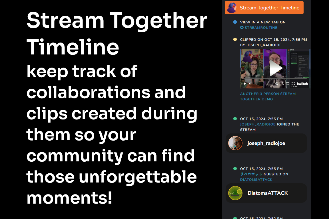 Stream Together Timeline | Devpost
