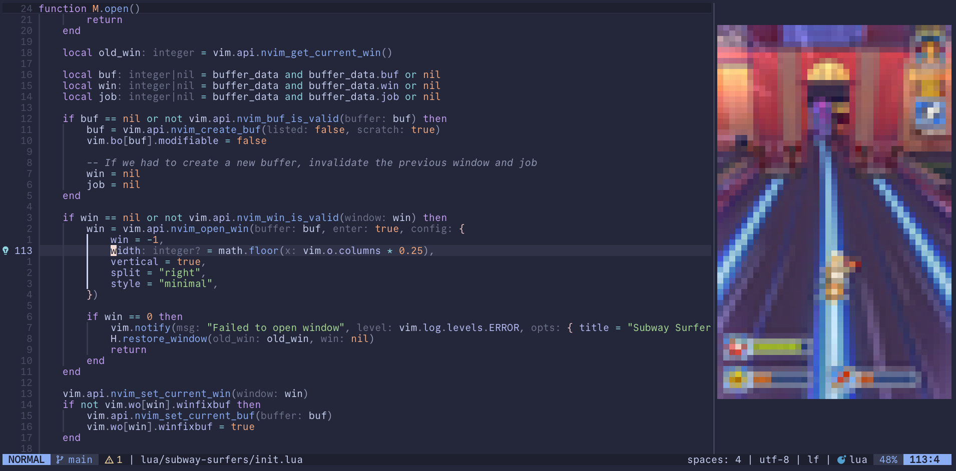 subway-surfers.nvim | Devpost