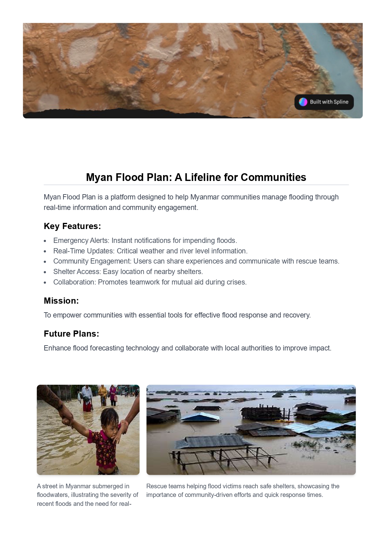 Myan Flood Plan | Devpost