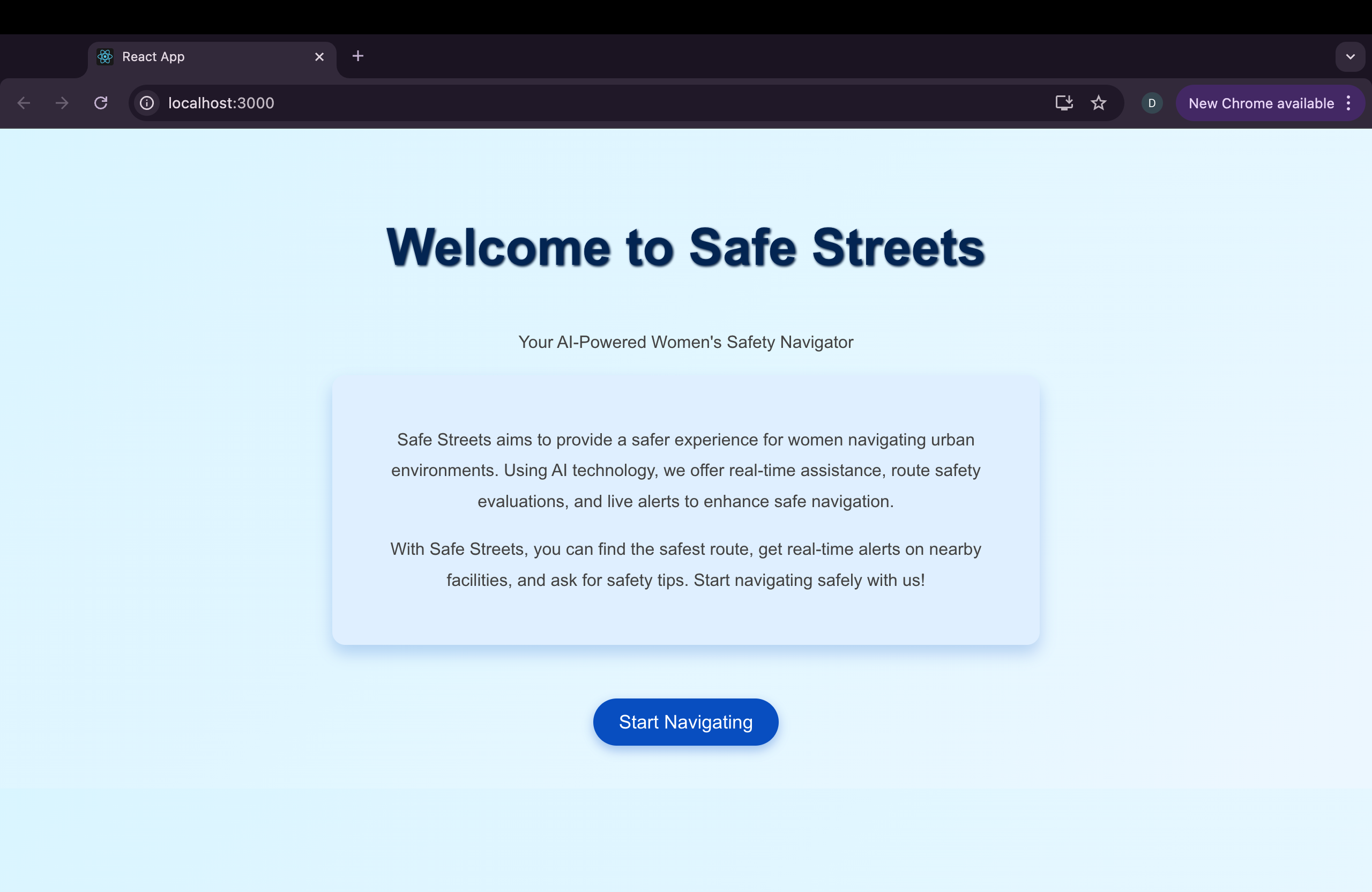 Safe Streets: AI-Powered Women’s Safety Navigator | Devpost