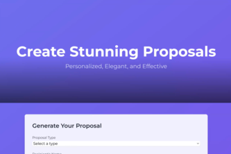 Proposal Generator Using GPT 3.5 and HugginFace | Devpost