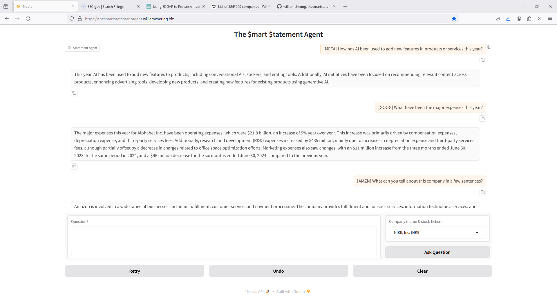The $mart $tatement Agent | Devpost