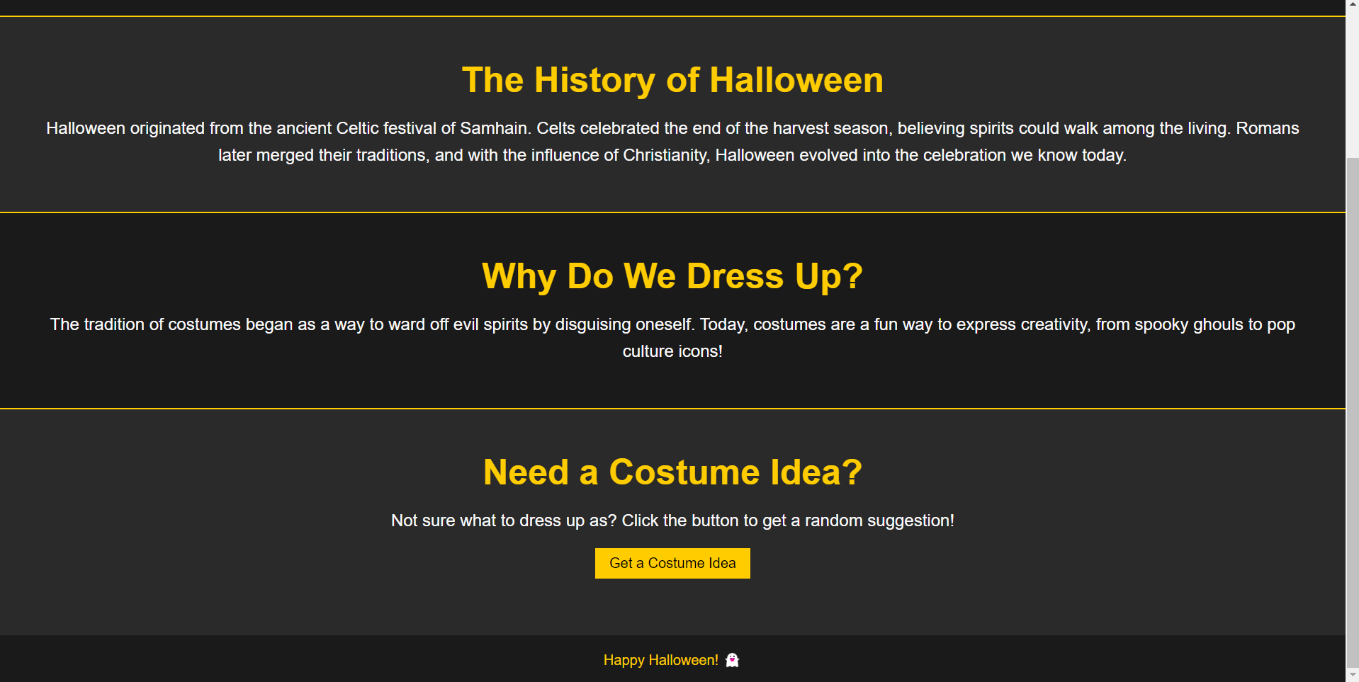 Halloween Unmasked | Devpost