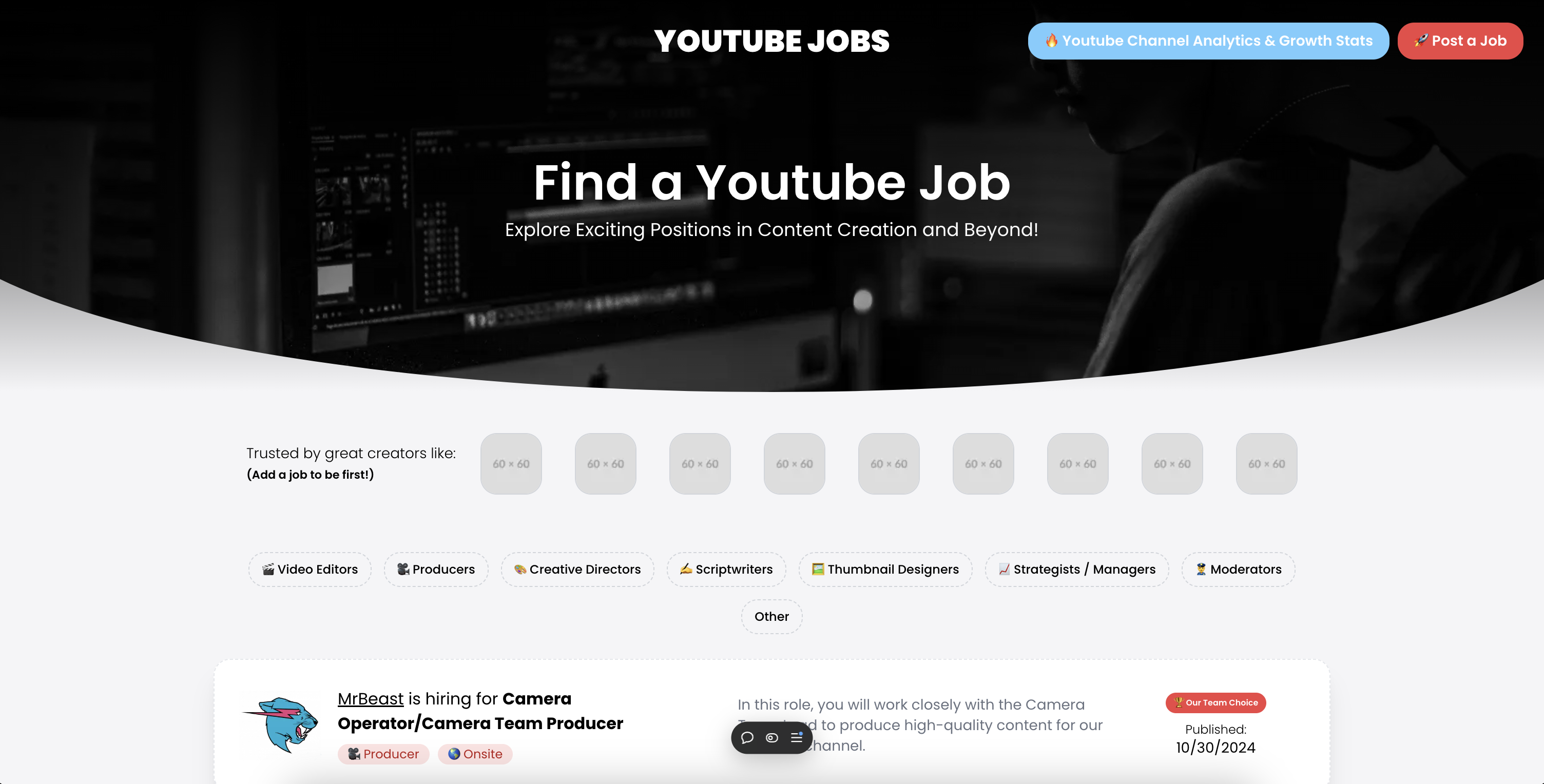 YoutubeJobs.io | Devpost