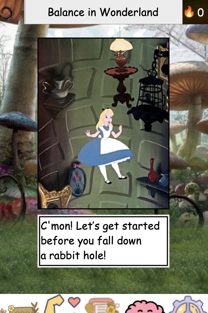 Balance in Wonderland | Devpost