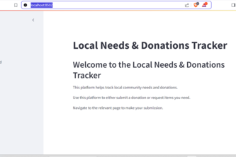 Local Needs & Donations Tracker | Devpost