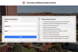 UMass - Live Onboarding Tracker | Devpost