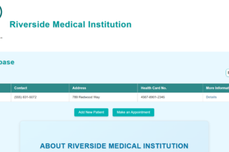 Riverside Medical Institution Patient Portal Database | Devpost