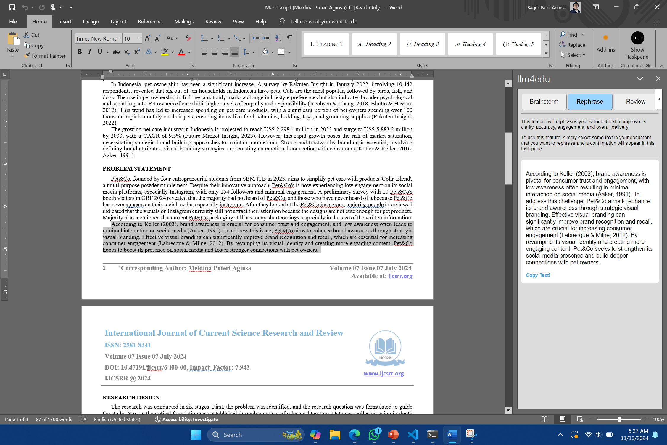 Academic Writing Assistant | Devpost