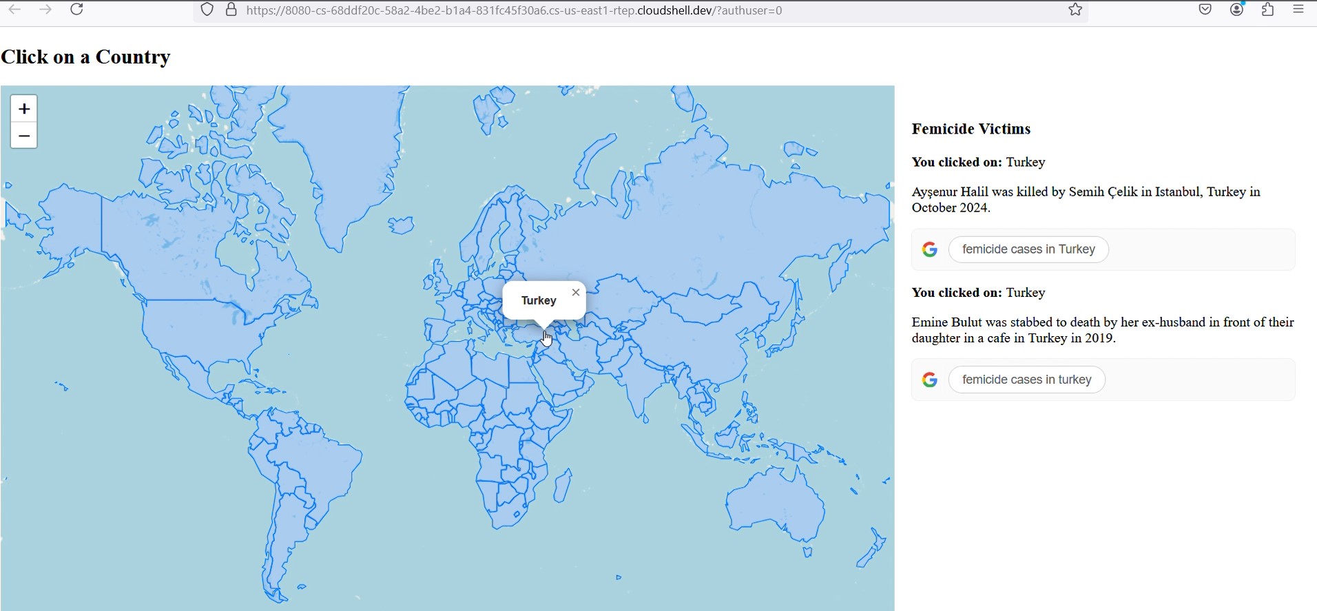 Femicide Map | Devpost