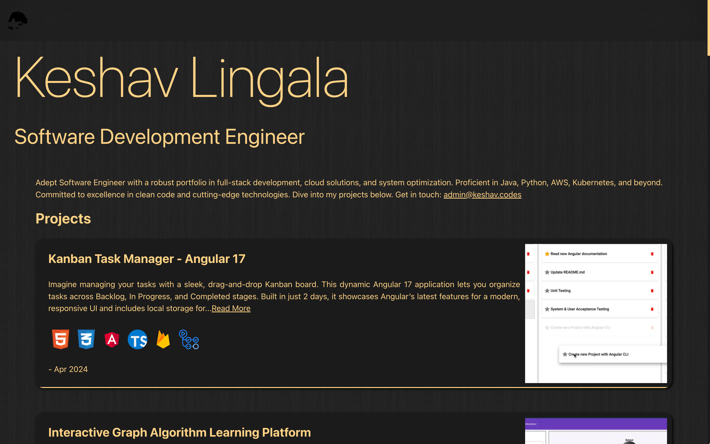 Keshav Lingala Portfolio | Devpost