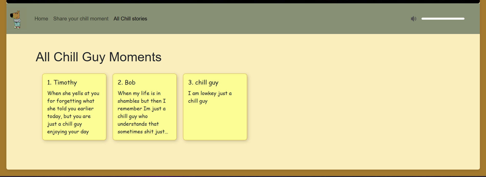 Chill guy moments | Devpost