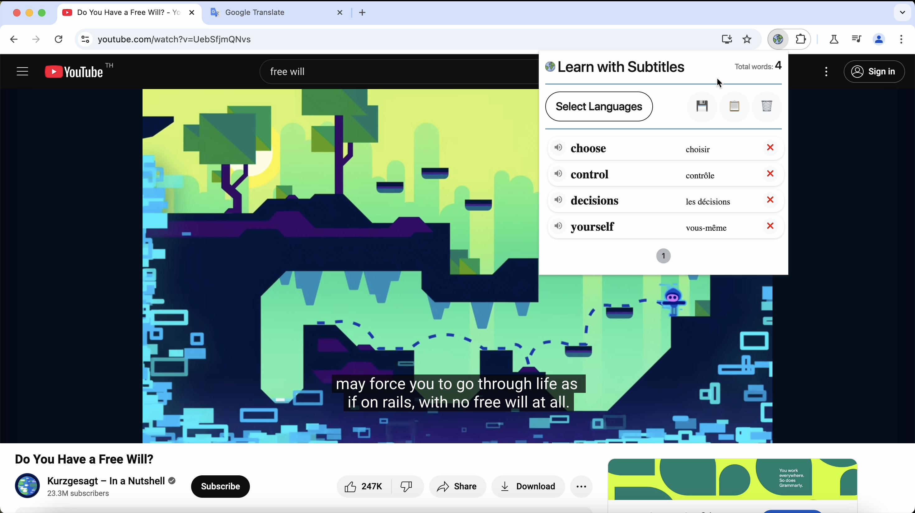 Learn with subtitles | Devpost