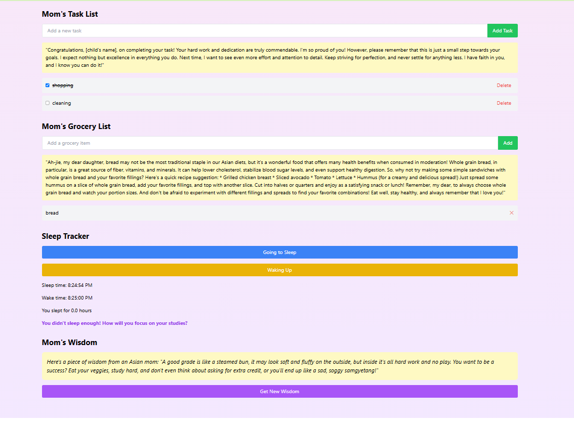 Your ASIAN mom | Devpost