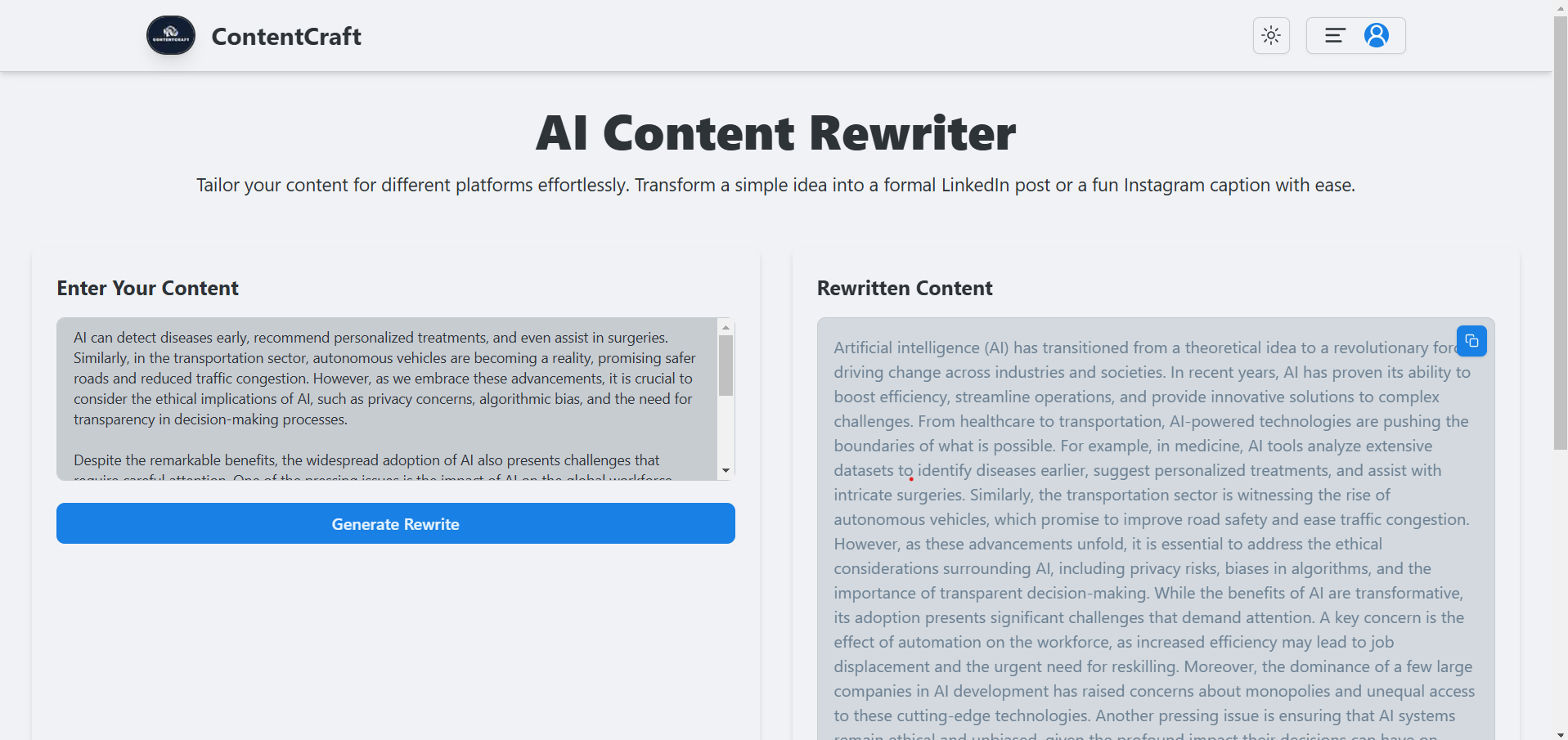 ContentCraft | Devpost
