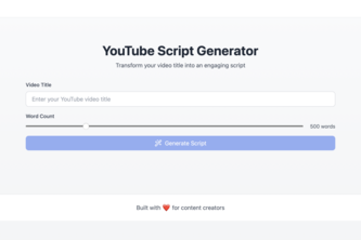 YouTube Video script writer | Devpost