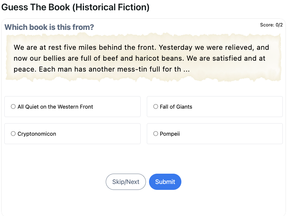 Guess The Book | Devpost