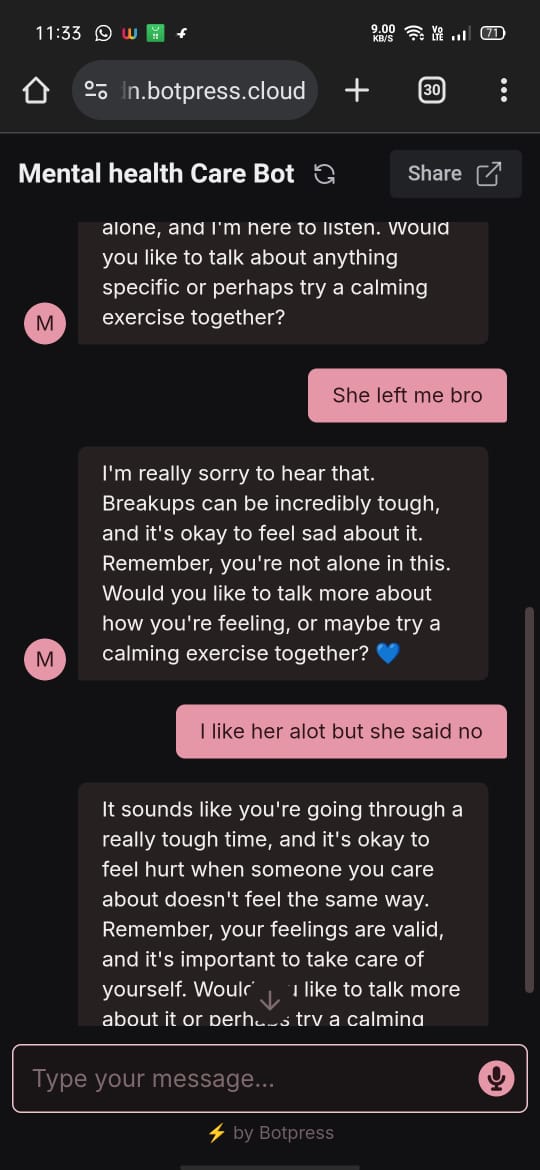 Mental Health Assistance Chatbot | Devpost