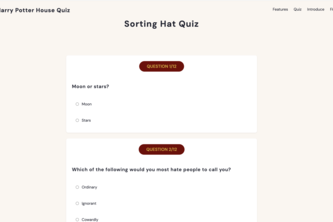 Harry Potter House Quiz | Devpost
