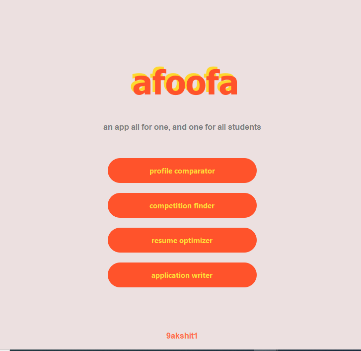 afoofa: all for one, one for all | Devpost