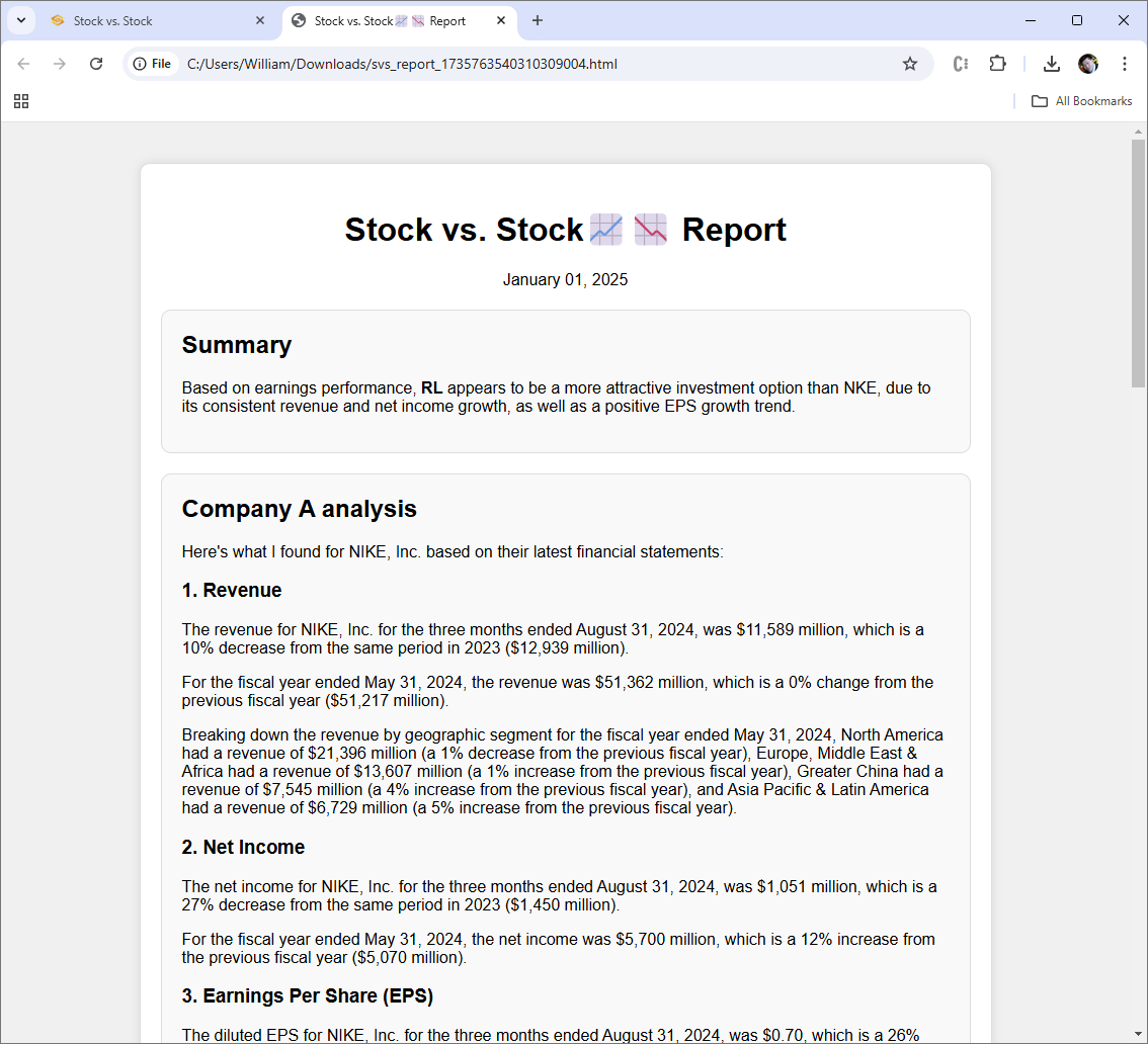 Stock vs. Stock | Devpost