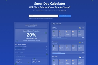 Snow Day Calculator | Devpost