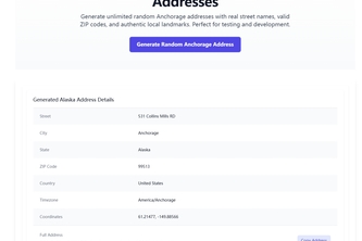 Random Address Generator | Devpost