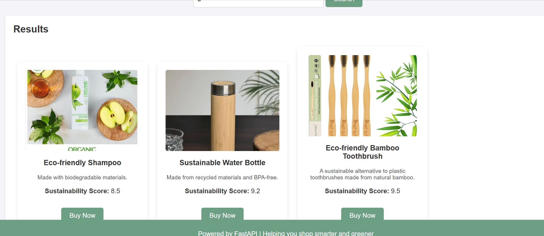 Sustainable shopping assistant | Devpost