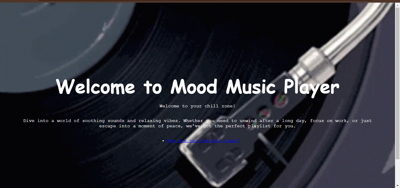 MOOD MUSIC PLAYER | Devpost