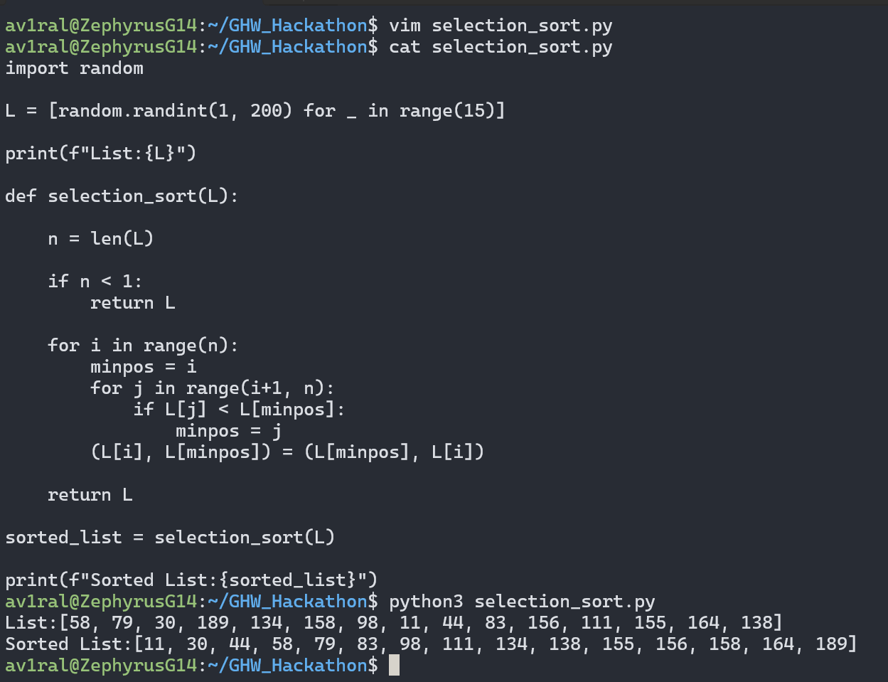Write a Sorting Method | Devpost