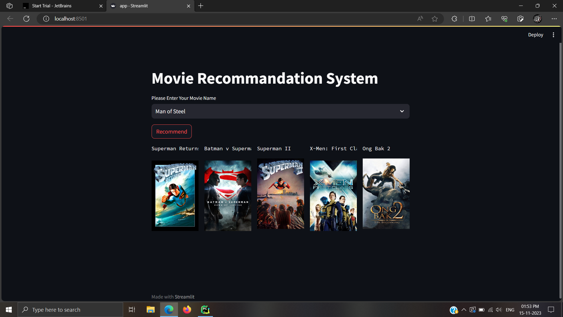 Movie Recommender System Using Ml Devpost