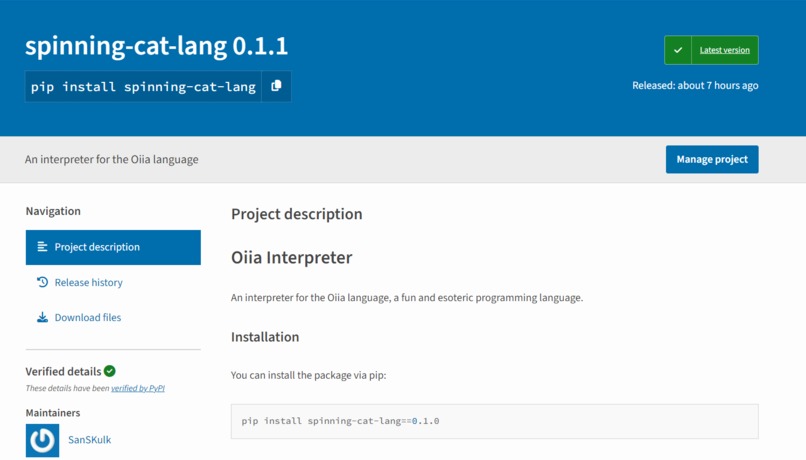OiiA-Spinning-Cat-Lang | Devpost
