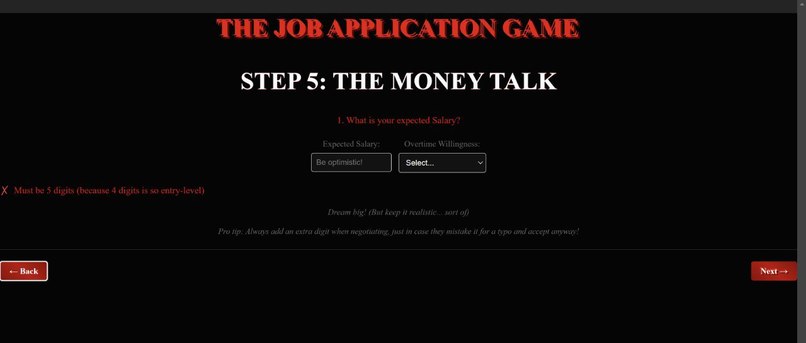 The Job Application Game | Devpost